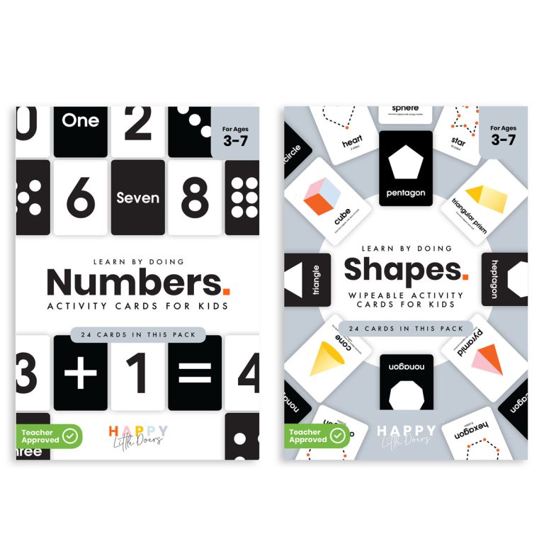 Pre-school educational flashcard pack for kids | Happy Little Doers