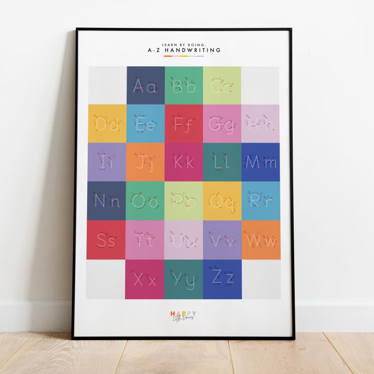 Alphabet letters poster for toddlers and children | Happy Little Doers