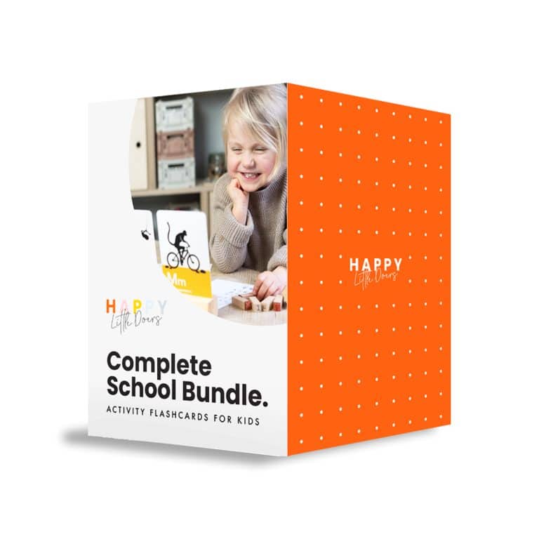 School flashcards for children - complete bundle | Happy Little Doers