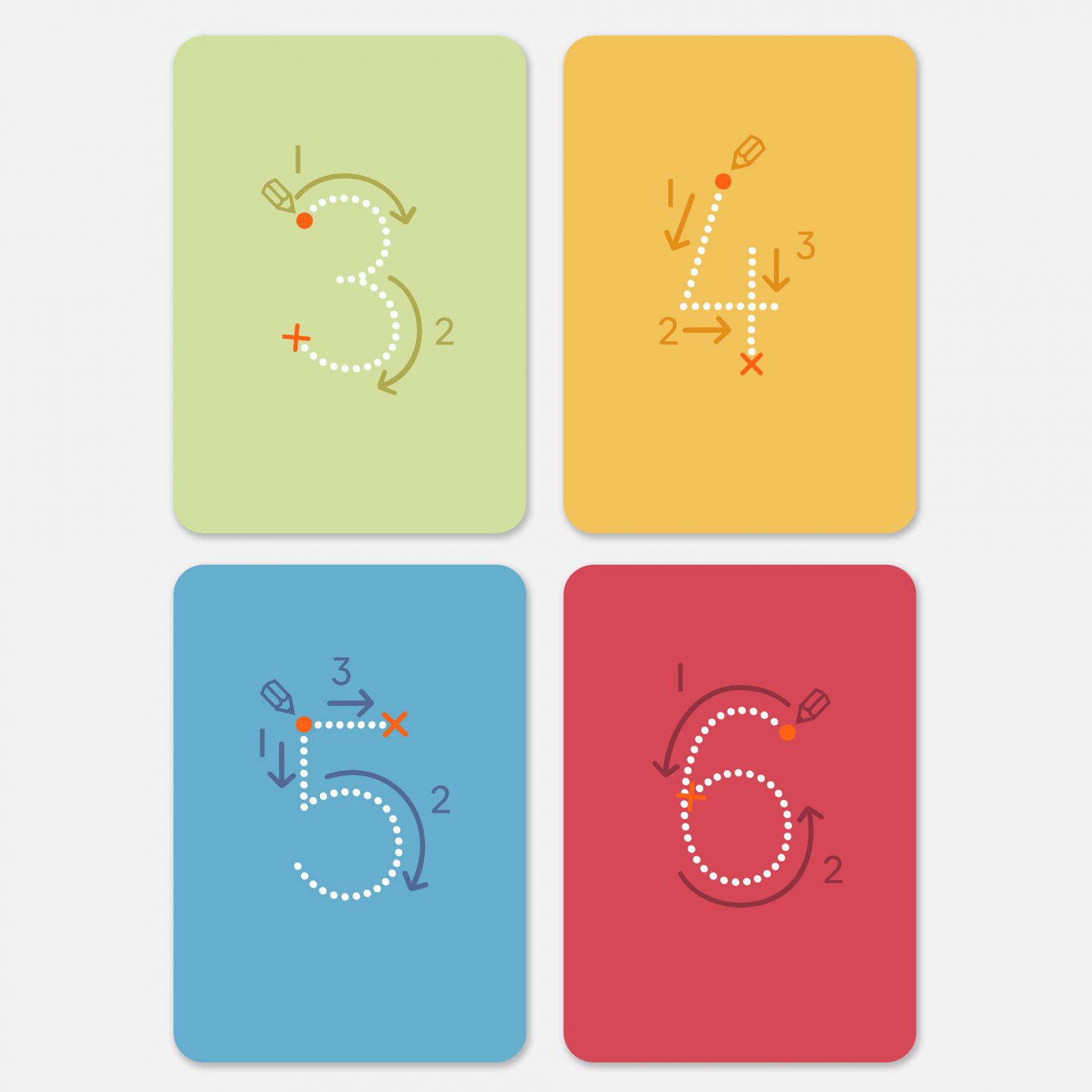 Time tables & writing flash cards pack - buy now | Happy Little Doers