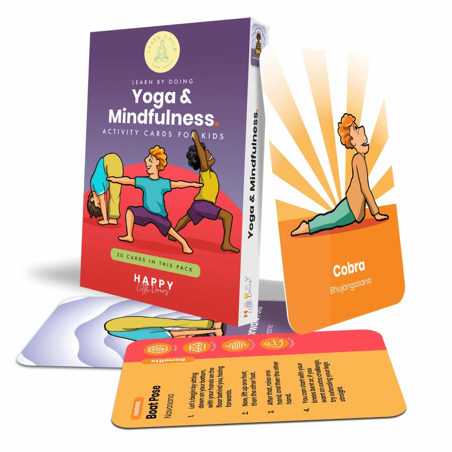 Yoga and mindfulness Flashcards for Kids | Happy Little Doers