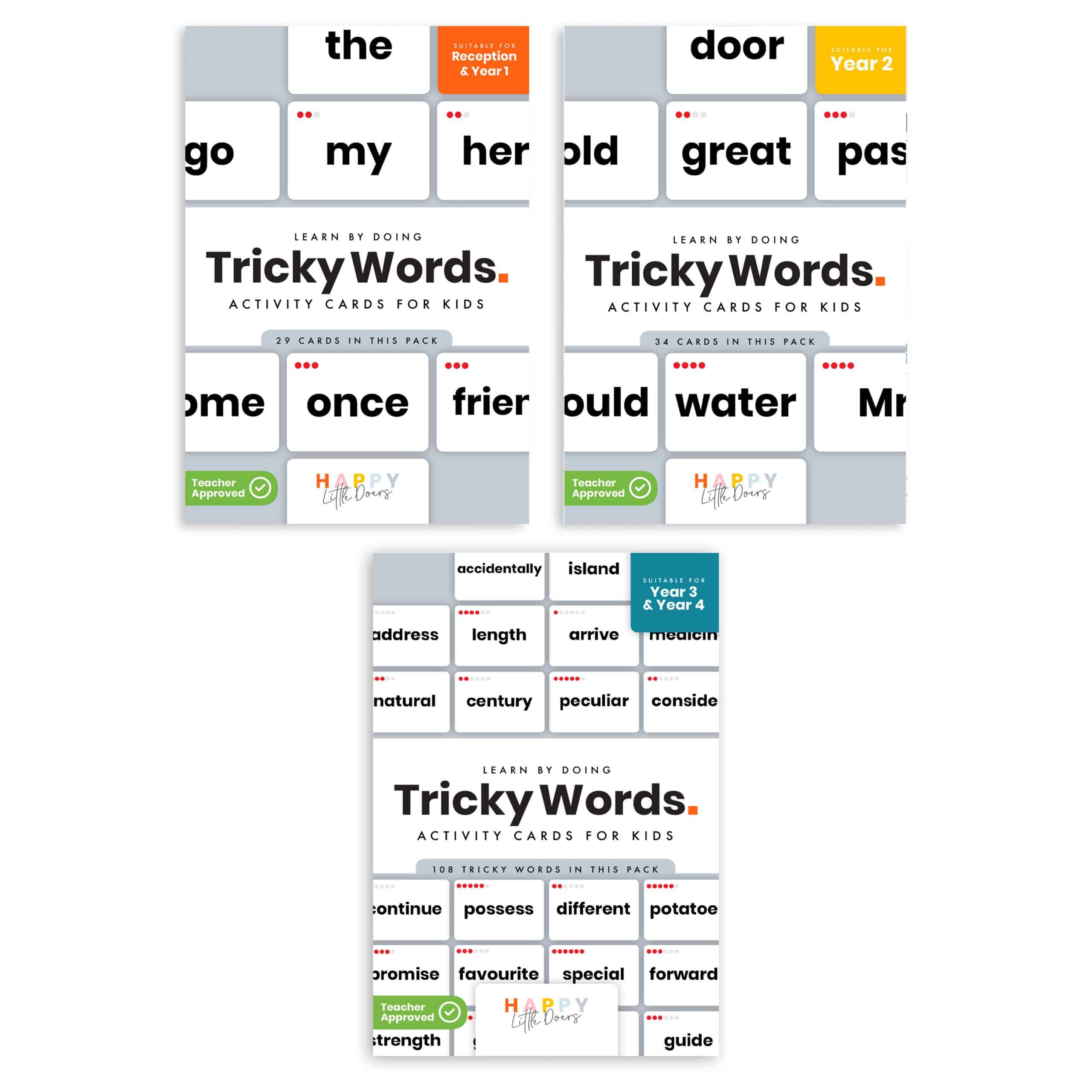Triple Tricky Words Activity Bundle - Reception, Year 1, 2, 3 & 4 ...